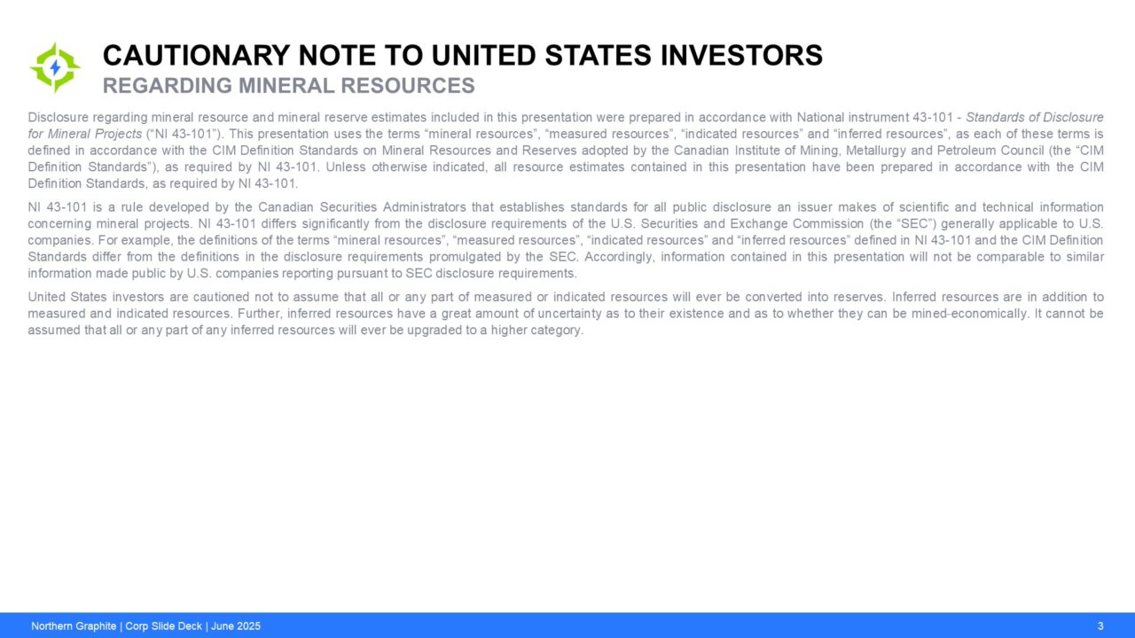 Corporate Presentation Northern Graphite